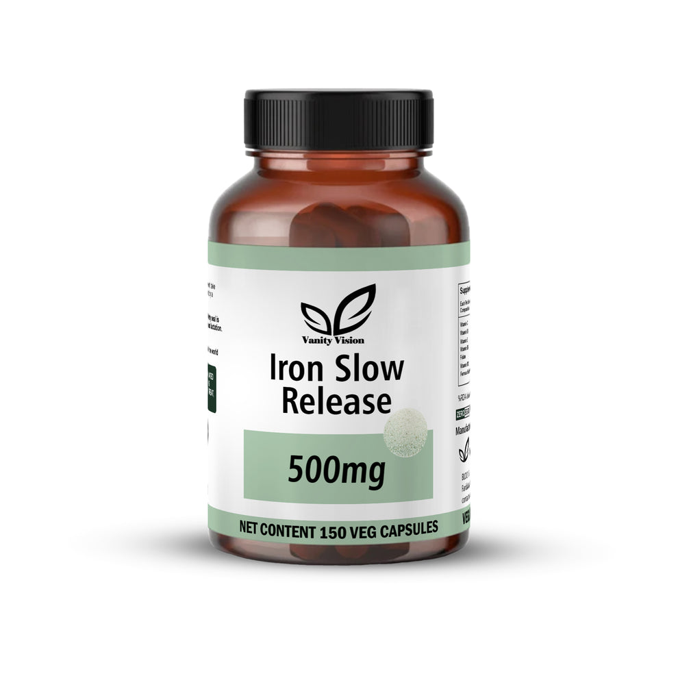 Vanity Vision Iron Slow Release 500mg Capsules: Gentle and Effective ...